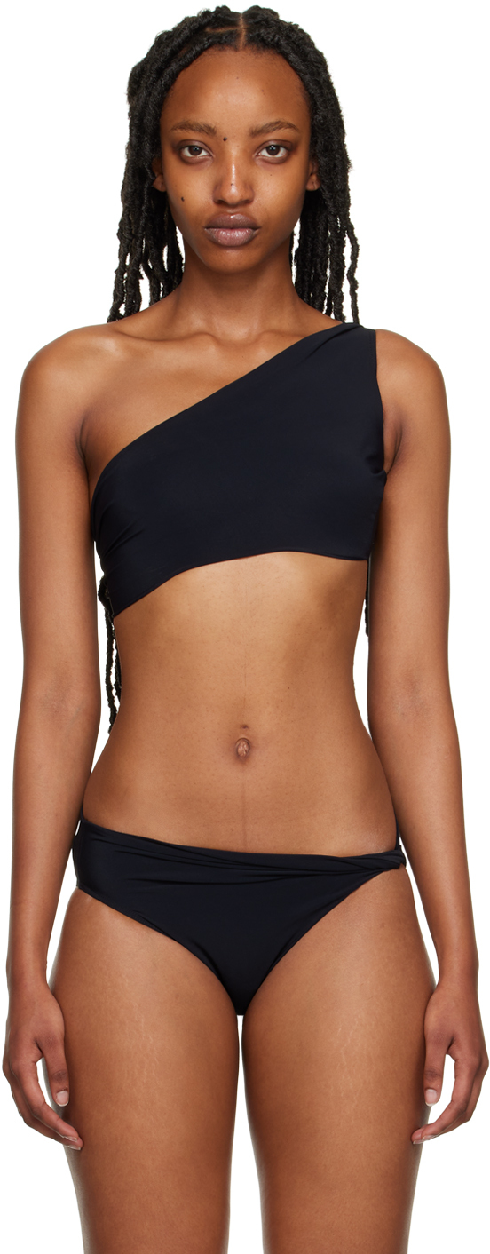 ビキニ RICK OWENS Women Swimsuit RP01E7085NS 09 BLACK Black Rick Owens Black Twist Bikini Top In 09 Black - 68% Off